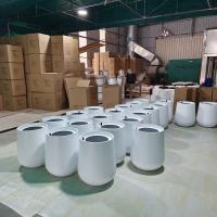 China Fiberglass Flower Pots Round Shape GRP Planter Box for Outdoor Indoor Decor Custom Size for sale