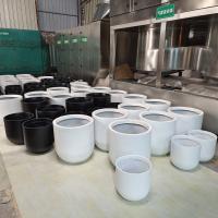 China Fiberglass Flower Pots Round Shape GRP Planter Box for Outdoor Indoor Decor Custom Size for sale