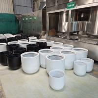 China Fiberglass Flower Pots Round Shape GRP Planter Box for Outdoor Indoor Decor Custom Size for sale
