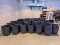 China Fiberglass Flower Pots Lightweight GRP Planter Box for Indoor Outdoor Decor 10 Days Sample for sale