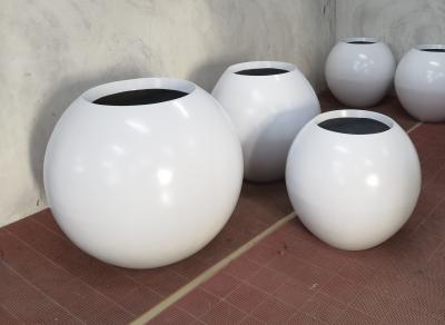 China Fiberglass Flower Pots Lightweight GRP Planter Box for Indoor Outdoor Decor Custom Size for sale
