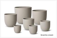 China Wholesale 10 Inch Fiber Clay Flower Pot Reinforced Planter for Indoor Outdoor Garden Decoration for sale