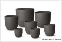 China Wholesale 10 Inch Fiber Clay Flower Pot Reinforced Planter for Indoor Outdoor Garden Decoration for sale