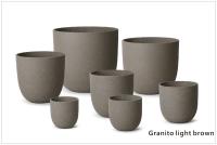China Wholesale 10 Inch Fiber Clay Flower Pot Reinforced Planter for Indoor Outdoor Garden Decoration for sale
