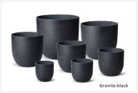 China Wholesale 10 Inch Fiber Clay Flower Pot Reinforced Planter for Indoor Outdoor Garden Decoration for sale
