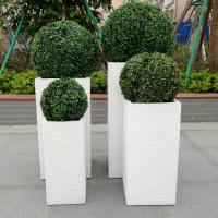 China Fiber Clay Flower Pot 10 Inch Lightweight Composite Planter for Indoor Outdoor Garden for sale