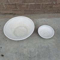 China 10 Inch Fiber Clay Planter Bowl Round Flower Pot for Indoor Outdoor Garden Decoration for sale