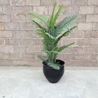 China Fiber Clay Flower Pot 10 Inch Round Planter Box for Indoor Outdoor Garden Decoration for sale