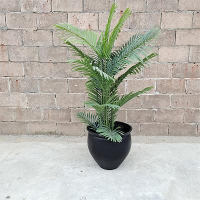 China Fiber Clay Flower Pot 10 Inch Round Planter Box for Indoor Outdoor Garden Decoration for sale