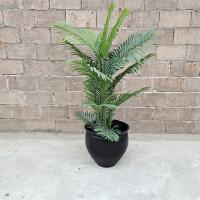 China Fiber Clay Flower Pot 10 Inch Round Planter Box for Indoor Outdoor Garden Decoration for sale