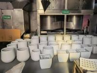 China Round Tall Large Fiberglass Flower Pots Custom Logo Resin Planter Box 30pcs MOQ for sale