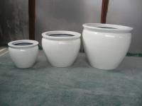 China Fiberglass Plant Pot Matte Finish Customizable Sizes for Indoor Outdoor Use for sale