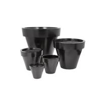 China Fiberglass Planter Box Large Resin Flower Vase Outdoor Custom Logo Size 30pcs MOQ for sale