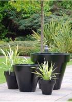 China Fiberglass Planter Box Large Resin Flower Vase Outdoor Custom Logo Size 30pcs MOQ for sale