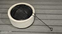 China Quangui QG-FR-01 Fiber Clay Charcoal Fire Pit 440x390mm with Chrome Cooking Grid - Frost Resistant for sale