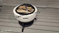 China Quangui QG-FR-02 Fiber Clay Firepit - Round 7-Day Sample Modern Outdoor Heating for sale