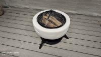 China Quangui QG-FR-02 Fiber Clay Firepit - Round 7-Day Sample Modern Outdoor Heating for sale