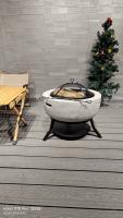 China Quangui QG-FR-02 Fiber Clay Firepit - Round 7-Day Sample Modern Outdoor Heating for sale