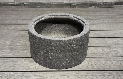China Quangui QG-FR-04 Outdoor Firepit D600×H380mm Fiber Clay Modern Design with Powder-Coated Finish for sale
