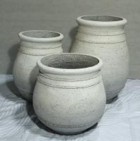 China GRC Cement Planter Pots Ancient Style Frost Resistant 54.5x54.5x75cm Outdoor Durable for sale