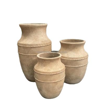 China Quangui GRC Planter Pots 5-6 Years Outdoor Frost Resistant Cement Flower Planters for sale