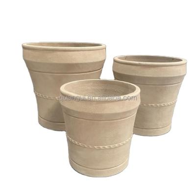 China GRC Fiber Cement Planter Pot 7-8 Years Indoor Life Frost Resistant Hand Carved for sale