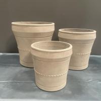 China GRC Fiber Cement Planter Pot 7-8 Years Indoor Life Frost Resistant Hand Carved for sale