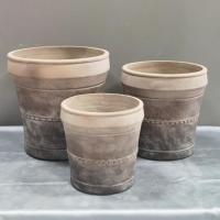 China GRC Fiber Cement Planter Pot 7-8 Years Indoor Life Frost Resistant Hand Carved for sale