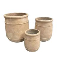 China Textured Surface GRC Planter Pots Durable Flower Planters Pots For Long-Term for sale