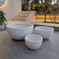 China Fiber Clay Planters For Garden Durable And Modern Design for sale