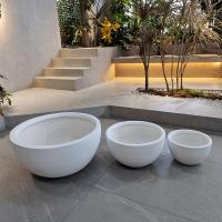 China Fiber Clay Planters For Garden Durable And Modern Design for sale
