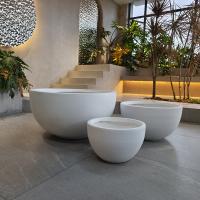 China Fiber Clay Planters For Garden Durable And Modern Design for sale