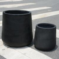 China Enhance Your Garden With Elegant Fiber Clay Planters Round Shape for sale