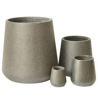 China Enhance Your Garden With Elegant Fiber Clay Planters Round Shape for sale