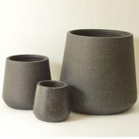 China Enhance Your Garden With Elegant Fiber Clay Planters Round Shape for sale