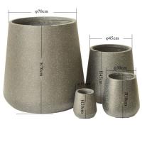 China Enhance Your Garden With Elegant Fiber Clay Planters Round Shape for sale