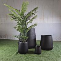 China Enhance Your Garden With Elegant Fiber Clay Planters Round Shape for sale