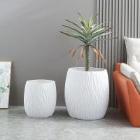 China Frost Resistant Fiber Clay Planter D440x390mm Indoor Outdoor Modern for sale