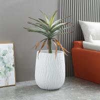 China Frost Resistant Fiber Clay Planter D440x390mm Indoor Outdoor Modern for sale
