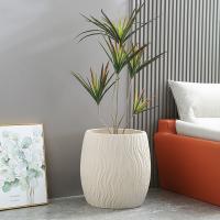 China Frost Resistant Fiber Clay Planter D440x390mm Indoor Outdoor Modern for sale