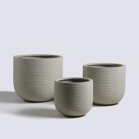 China Texture Surface GRC Flower Planters Round Shape For Stunning Plant Displays for sale