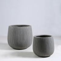 China Quangui GRC Planter Pots 55x55x48.5H Frost Resistant Cement Flower Planters for Indoor Outdoor Garden for sale