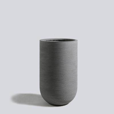 China Frost Resistant Fiber Cement Garden Pots 42x42x70H GRC Planter for Indoor Outdoor for sale