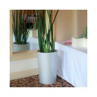 China Custom Fiberglass Flower Planter Round Square Rectangular Vase Pot for Garden Indoor Outdoor for sale