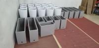 China Customizable Fiberglass Flower Pots 30-40 Days Production Matte Finish for Indoor Outdoor Planters for sale