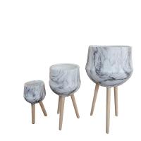 China Fiber Clay Planter Round D400mm H280mm Frost Resistant for Garden Patio Indoor Outdoor for sale