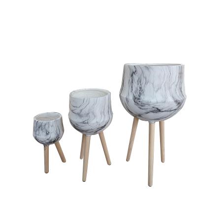 China Fiber Clay Planter Round D400mm H280mm Frost Resistant for Garden Patio Indoor Outdoor for sale