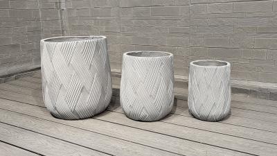 China Quangui Fiber Clay Planter 7-8 Years Indoor Life D460xH500 for Hotel Garden Decoration for sale