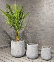 China Quangui Fiber Clay Planter 7-8 Years Indoor Life D460xH500 for Hotel Garden Decoration for sale