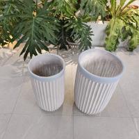 China Fiber Clay Planter D360xH590 Durable Frost Resistant Outdoor Indoor Plant Pot Custom Color for sale